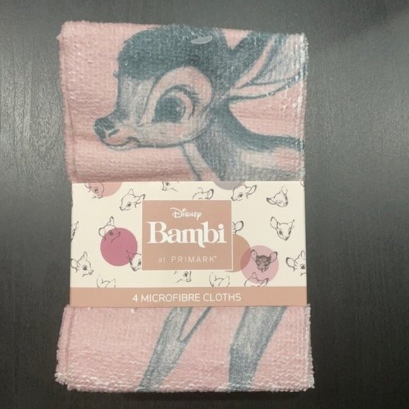 Disney | Kitchen | Disney X Primark Classic Bambi Set Of 4 Microfiber ...